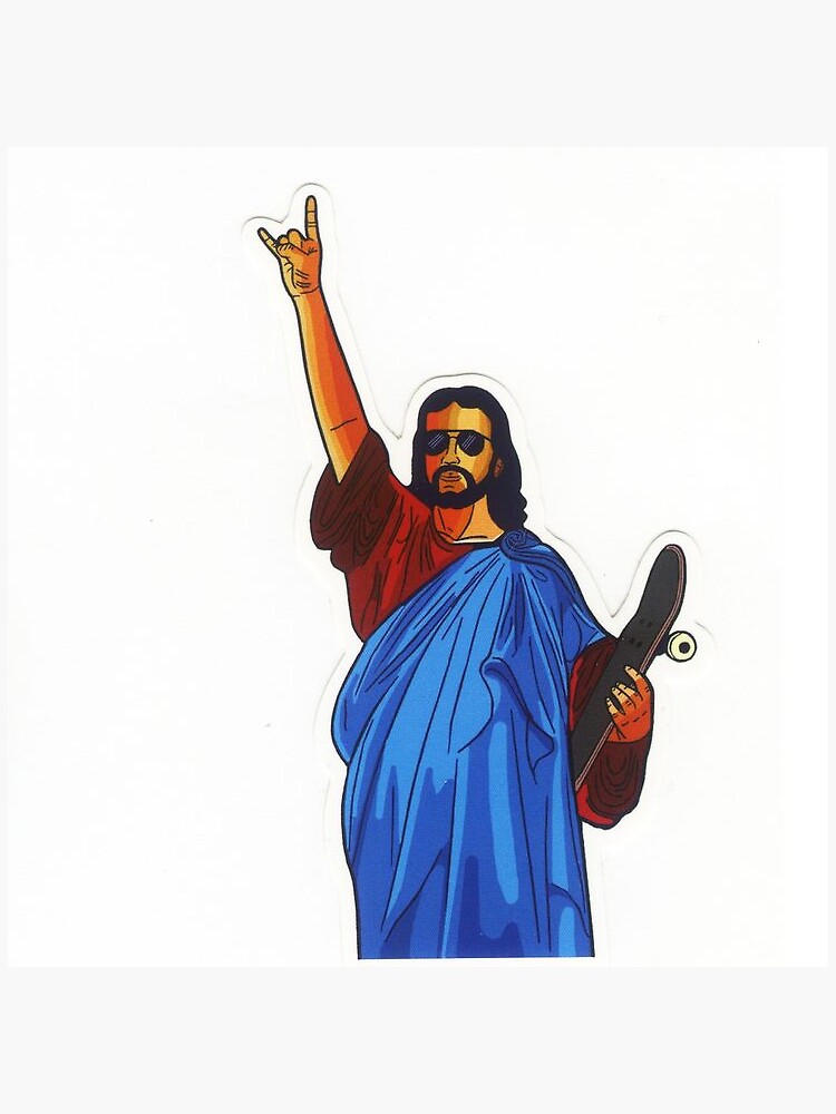 "Skater Jesus" Sticker for Sale by Gabby-Leve | Redbubble