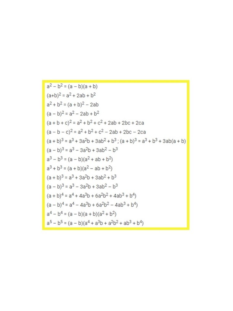 "Algebra Formula Cheat Sheet" iPhone Case for Sale by Jwebbey | Redbubble