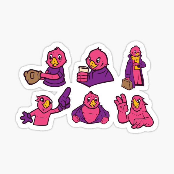 "Pink Bird" Sticker for Sale by durkstars | Redbubble