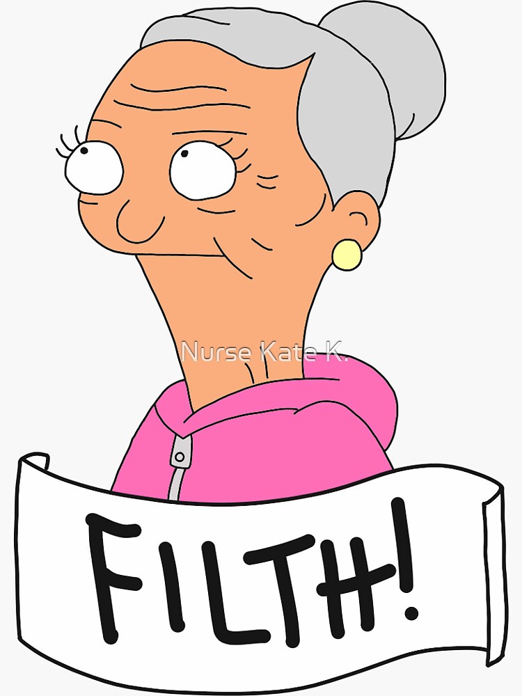"Pink Edith" Sticker for Sale by Nurse Kate K. | Redbubble