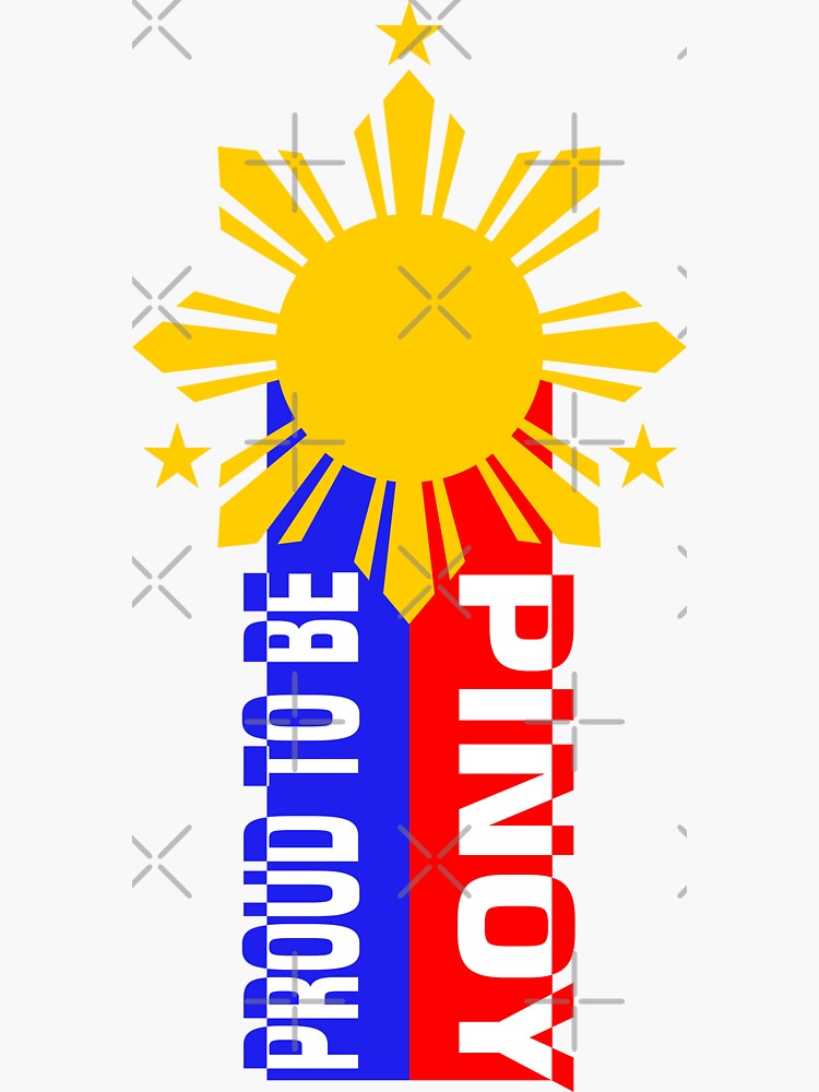 "proud to be pinoy t-shirt philippines t-shirt pinoy t-shirt" Sticker ...