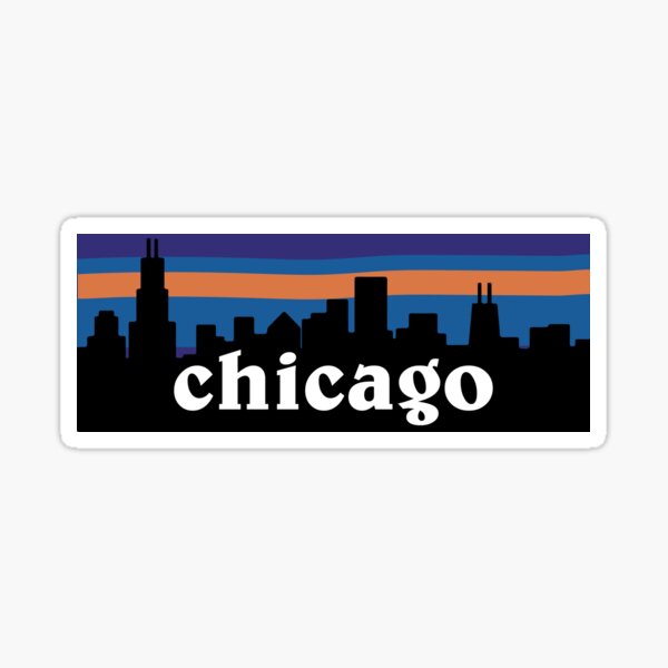 "Chicago Skyline" Sticker for Sale by sarahbarnes18 | Redbubble