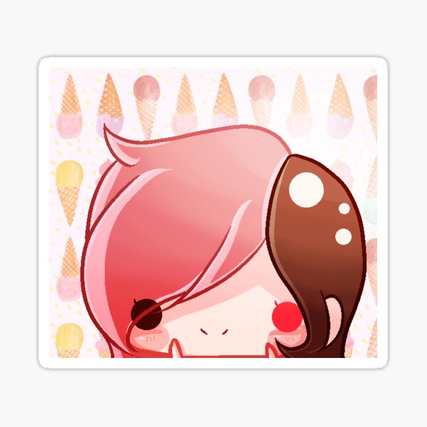 "RWBY Neo Politan Chibi Sticker" by Froslassy | Redbubble