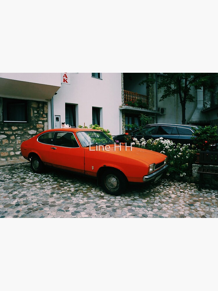 "Mostar car" Sticker for Sale by Linehoejbjerg | Redbubble