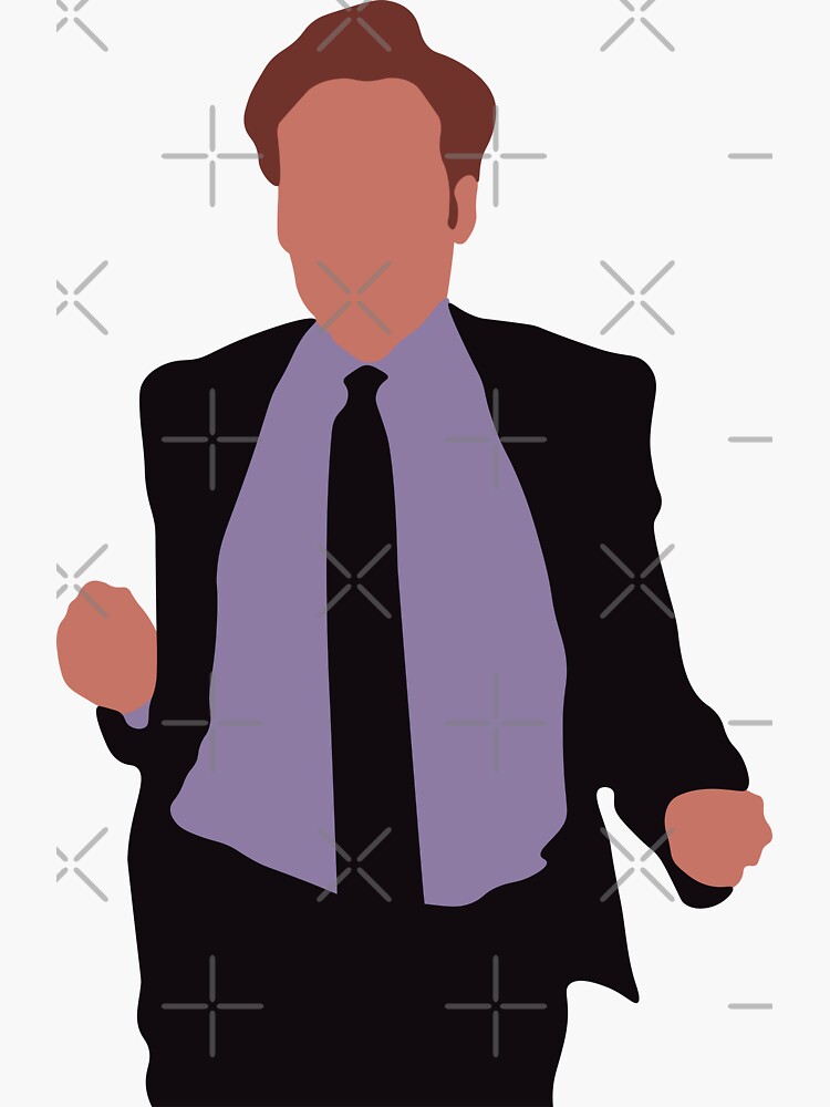 "Conan doing the hip string dance" Sticker for Sale by FutureSpace ...