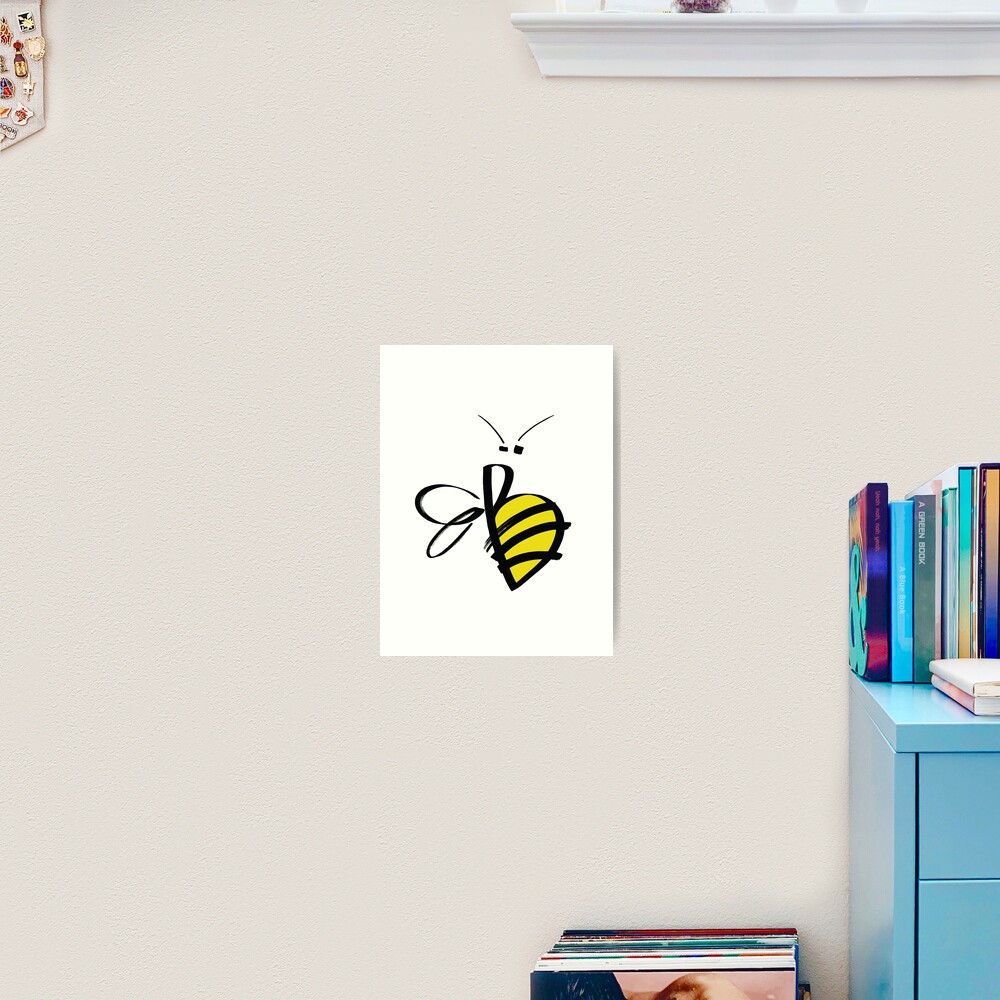 "Bumblebee Calligraphy, Honey Bee " Art Print for Sale by Noufel18 ...