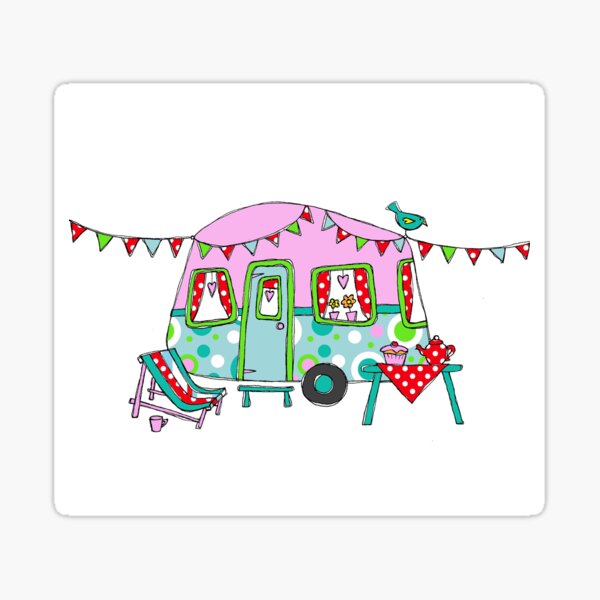 "Cute Caravan/Trailer" Sticker for Sale by WendyMassey | Redbubble