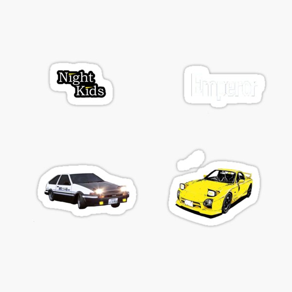 "Initial d sticker pack" Sticker for Sale by bdadsmagee | Redbubble
