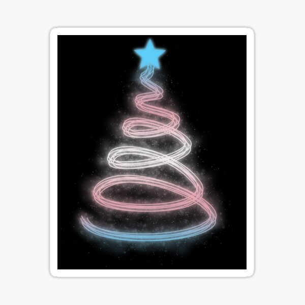 "Trans christmas tree" Sticker for Sale by Margotte | Redbubble
