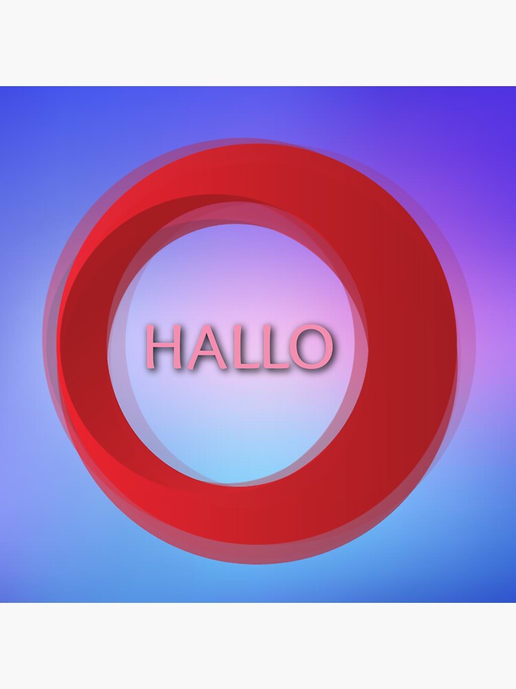 "Hallo" Sticker by Rakhimahant | Redbubble