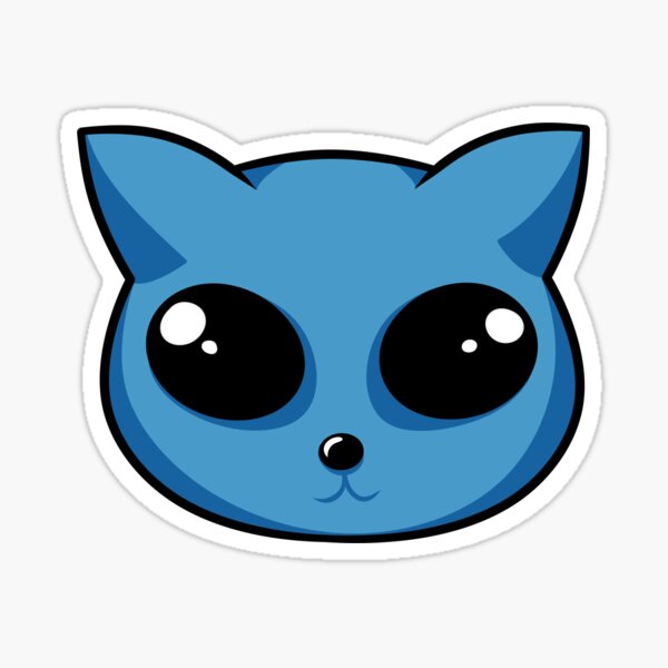"A Blue Cat" Sticker for Sale by sasori-sanin | Redbubble