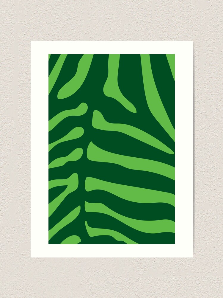 "Grass Green Zebra Print, Vivid Green, New 2020, Chic, Elegant" Art ...