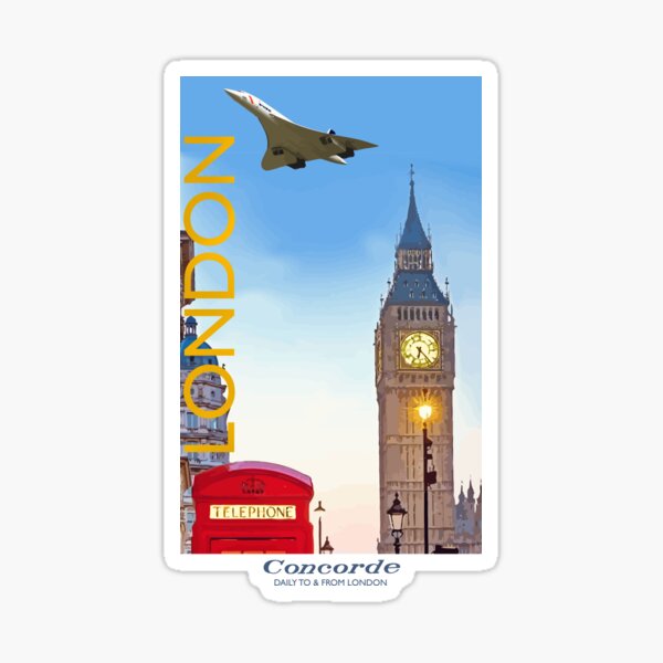 "Concorde - Daily To & From London" Sticker for Sale by Speedbirddesign ...