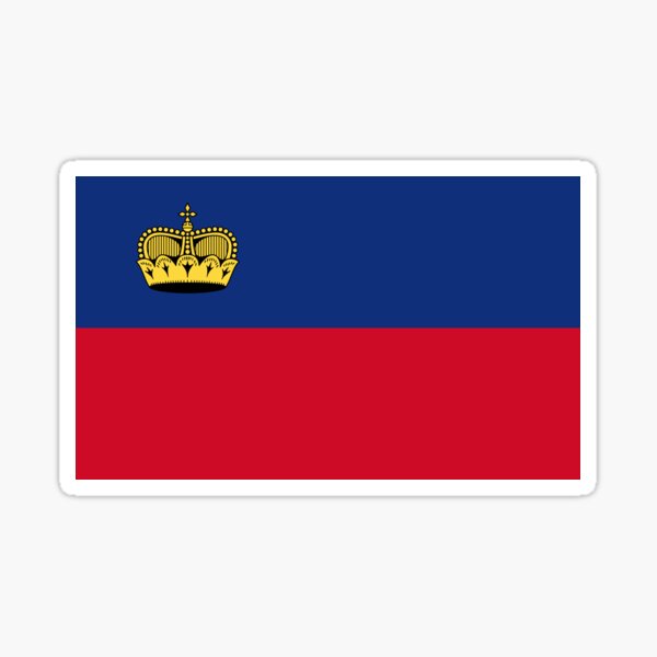 "Liechtenstein flag" Sticker for Sale by Shorlick | Redbubble