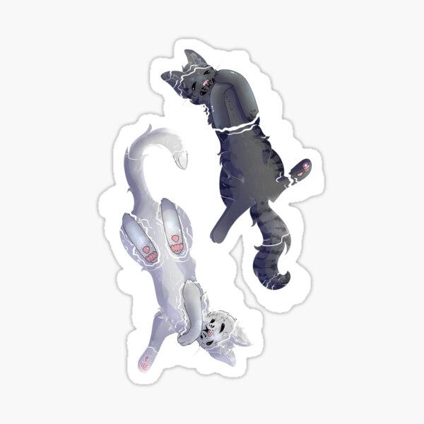 "Silverstream & Greystripe" Sticker by IkariMonsterFox | Redbubble