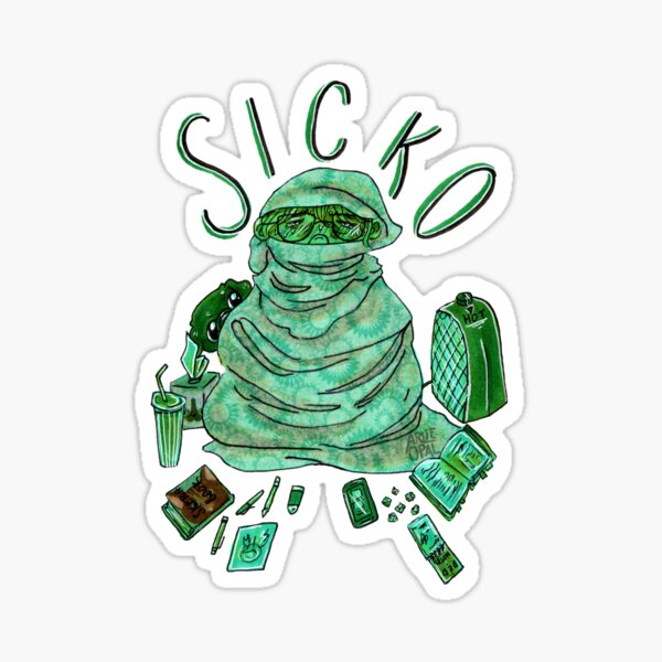 "Sicko" Sticker for Sale by arlieopal | Redbubble