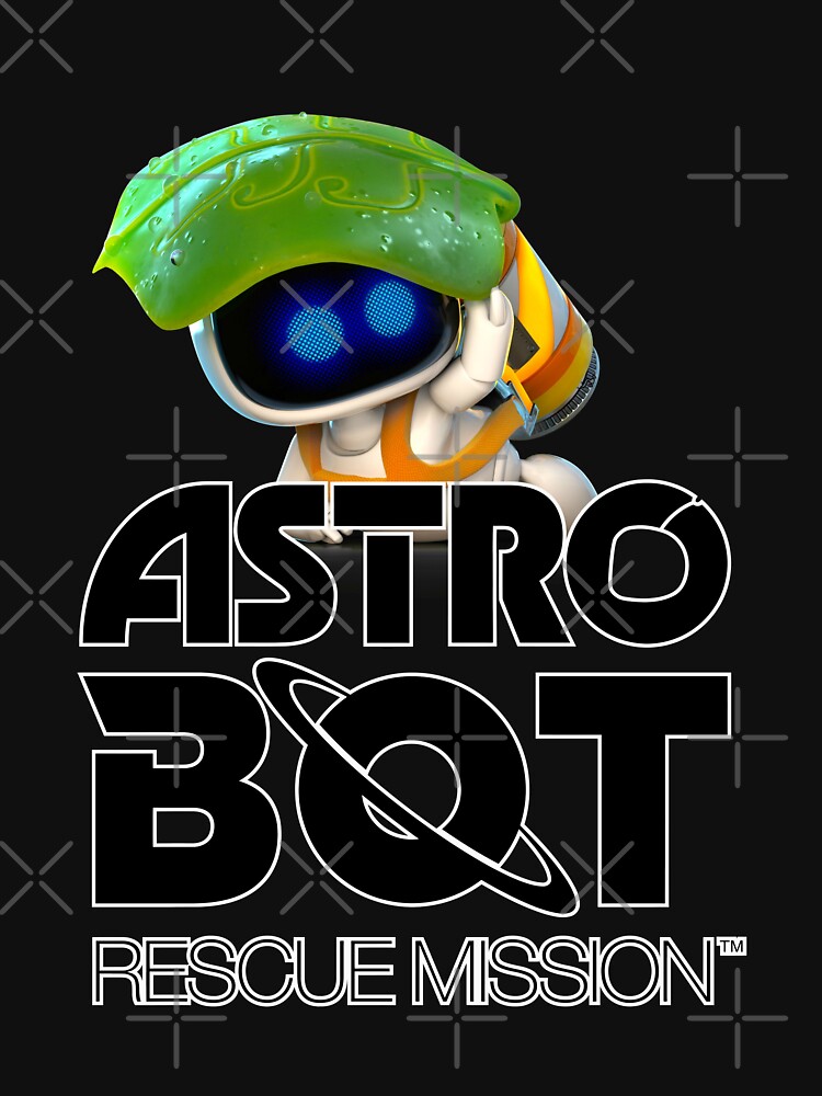 "ASTRO BOT Rescue Mission LOGO with Bot" T-shirt for Sale by rubinho146 ...