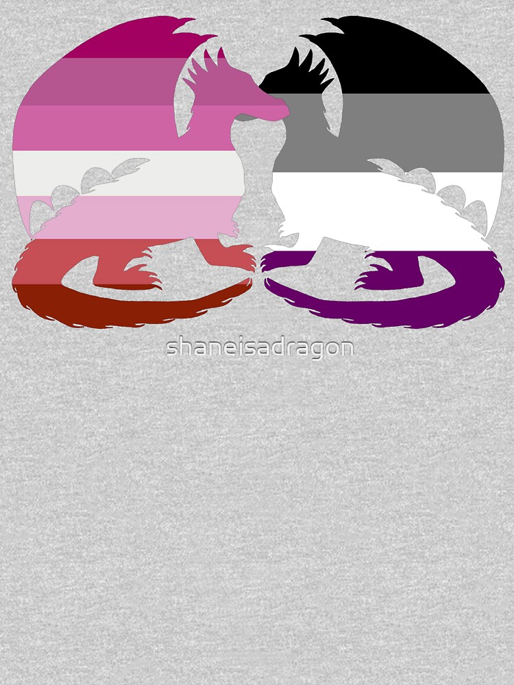 Lesbian Ace Pride Dragons T Shirt By Shaneisadragon Redbubble