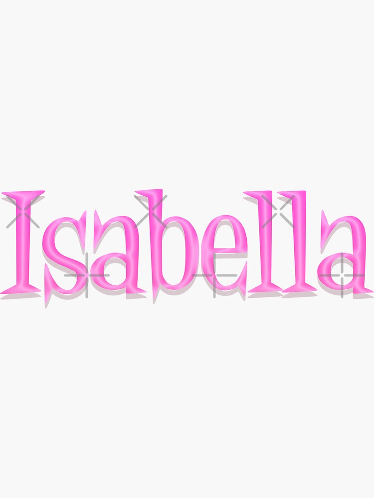 "Girl Name Isabella in Pink Panther Cartoon Style" Sticker for Sale by ...