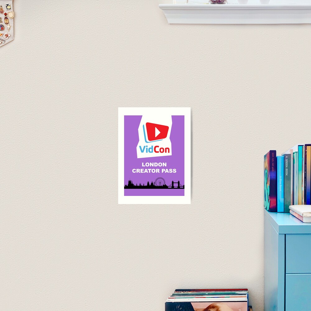 "Vidcon London Creator Pass" Art Print by YTMerch2020 | Redbubble