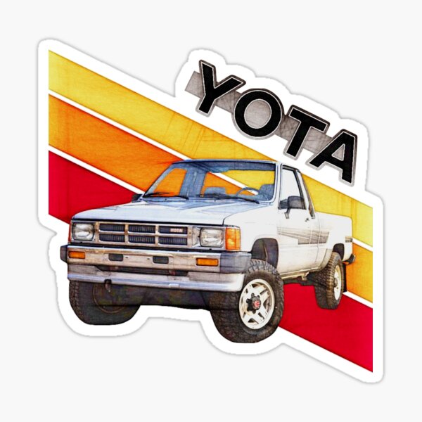 "Retro Yota Pickup 2nd gen sketch graphic" Sticker for Sale by ...