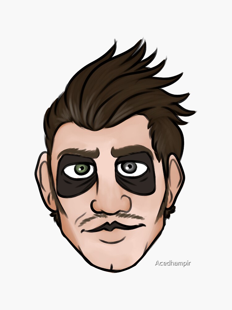 "Cardinal Copia Head Sticker" Sticker by Acedhampir | Redbubble