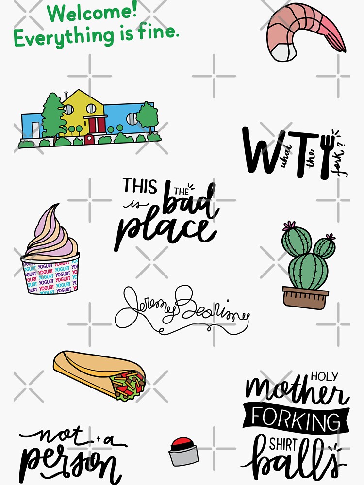 "The Good Place TV Show Art" Sticker for Sale by lettersofjoy | Redbubble