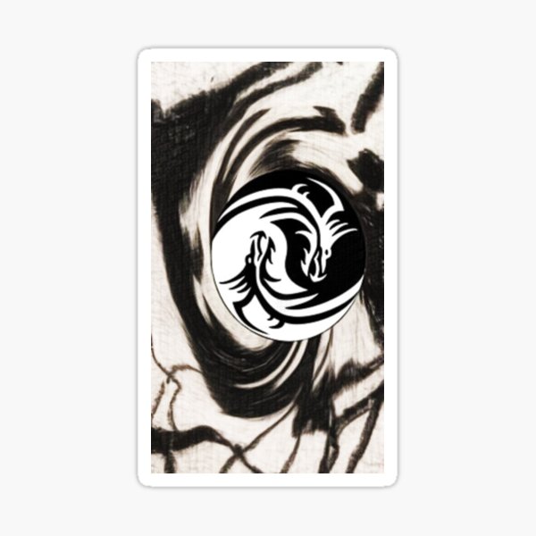 "Dragons black and white" Sticker for Sale by KarenColville1 | Redbubble