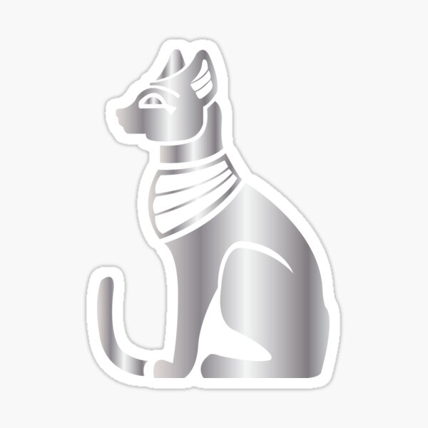 "pharaonic cat BES" Sticker by Mohamed-Osama | Redbubble