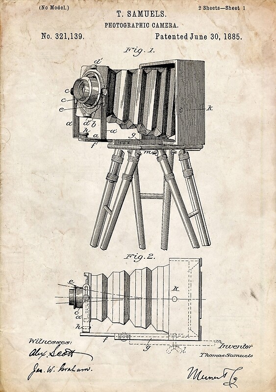 "1885 Camera Invention Patent Art" by Stephen Chambers / The Pop Art ...