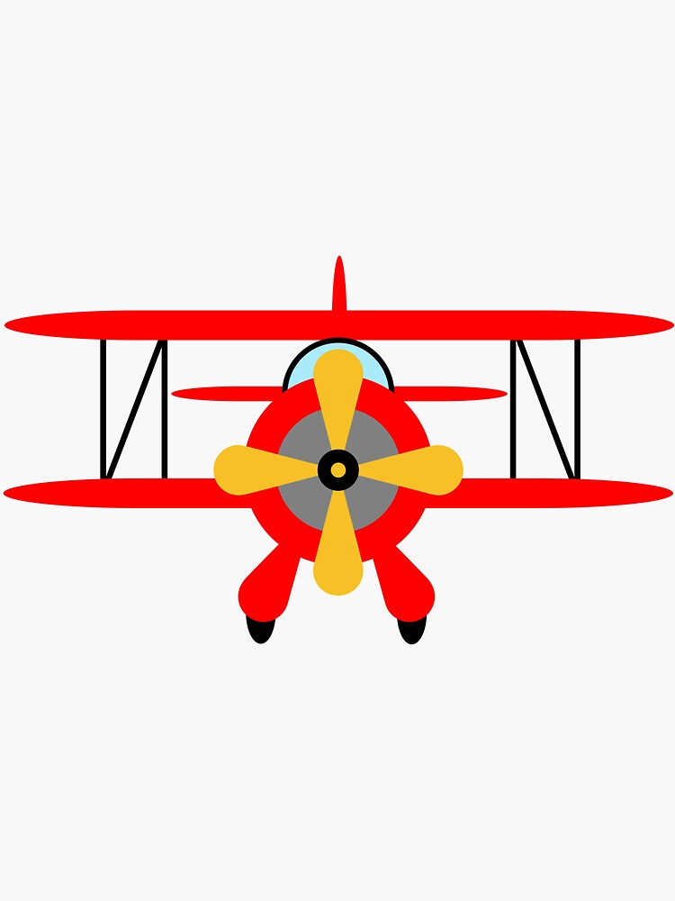 "Cool Red Plane Design" Sticker for Sale by StuffNStickers | Redbubble