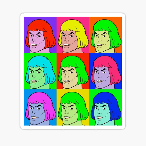 "He Man Pop Art" Sticker for Sale by stayrad | Redbubble