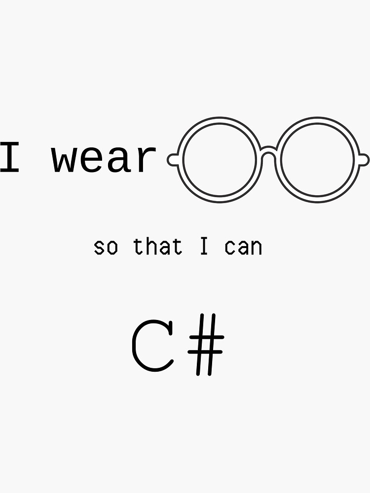 "C# programming language design" Sticker by Alevla | Redbubble