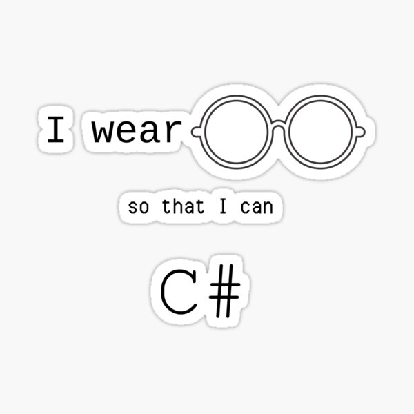 "C# programming language design" Sticker by Alevla | Redbubble
