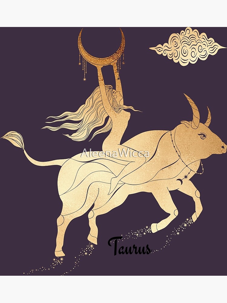 "Taurus Zodiac Sign Witchy Symbol, Astrology Magical Gift with Free ...