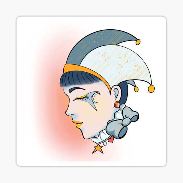 "Midnight clown" Sticker for Sale by TyphoonDesign | Redbubble