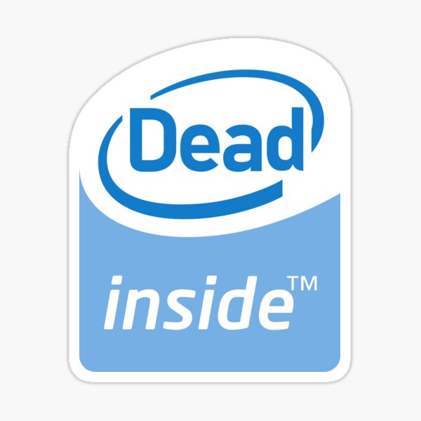 "Dead inside" Sticker for Sale by itzlexvox | Redbubble