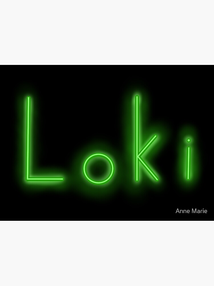 "Neon Loki Sign" Sticker for Sale by amkrisher | Redbubble