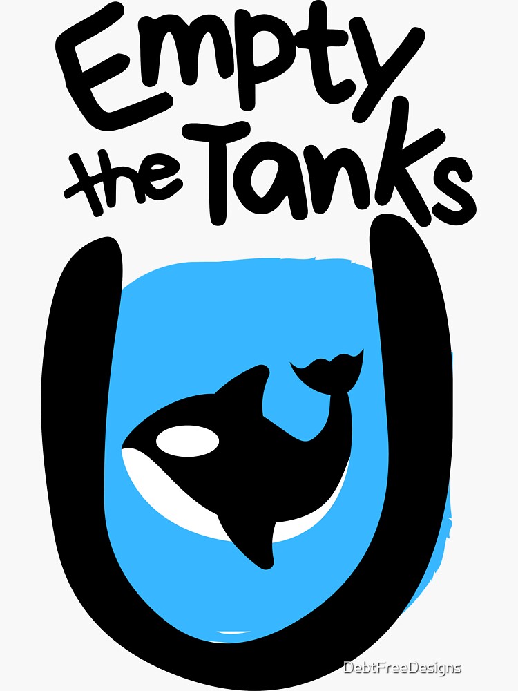 "Empty The Tanks" Sticker for Sale by DebtFreeDesigns | Redbubble