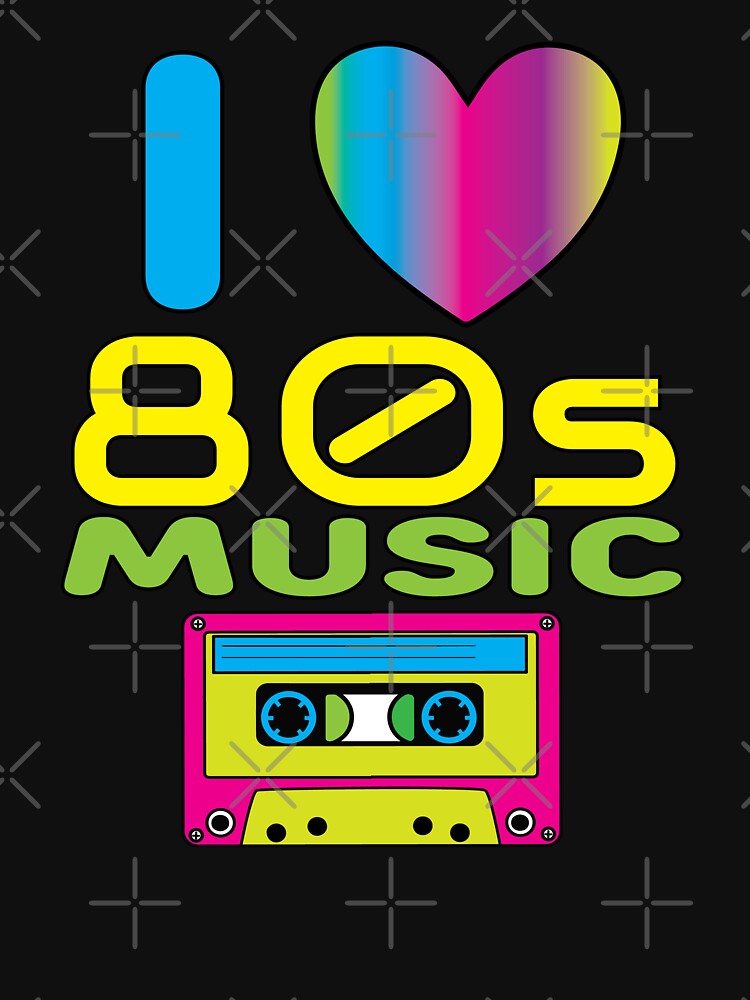 "I Love 80's Music Colorful Cassette Tape" T-shirt for Sale by ...