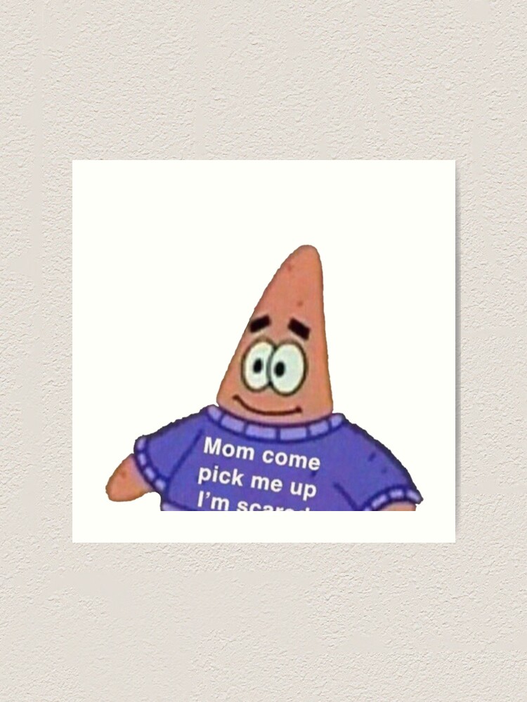 "Scared Patrick Star meme" Art Print for Sale by Babiola | Redbubble