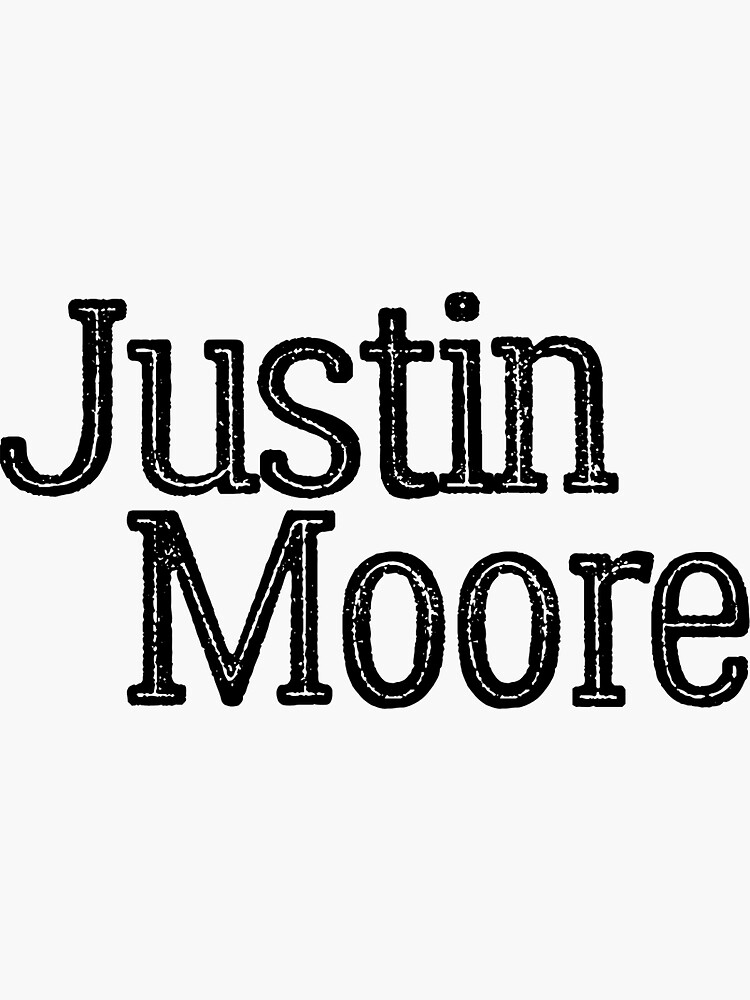 "Distressed Justin Moore Design" Sticker for Sale by Makattack99 ...
