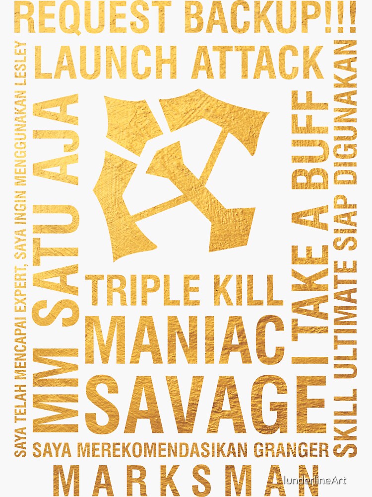 "Role Marksman MLBB" Sticker for Sale by IunderlineArt | Redbubble