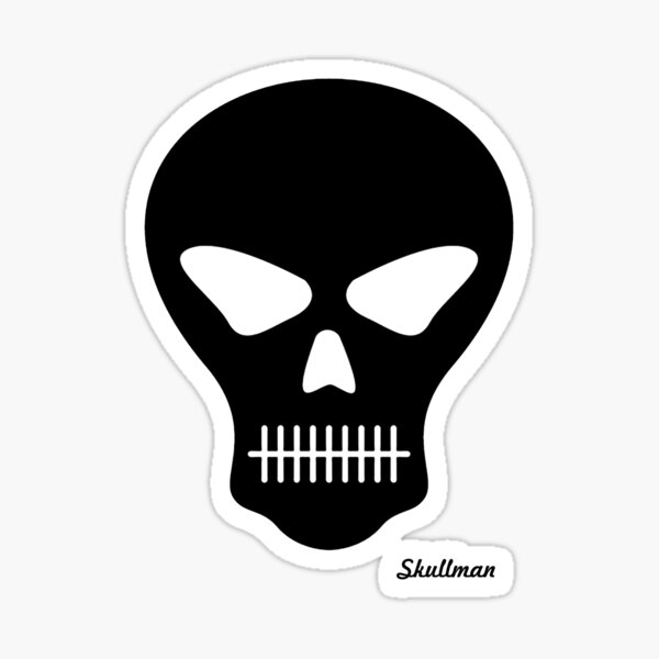 "Black Skull" Sticker by theSkullman | Redbubble