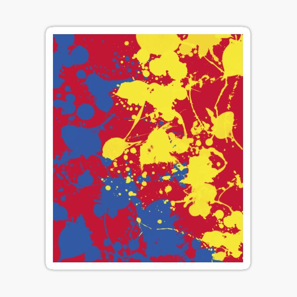 "Barca Paint Spill" Sticker by FootballArcade | Redbubble