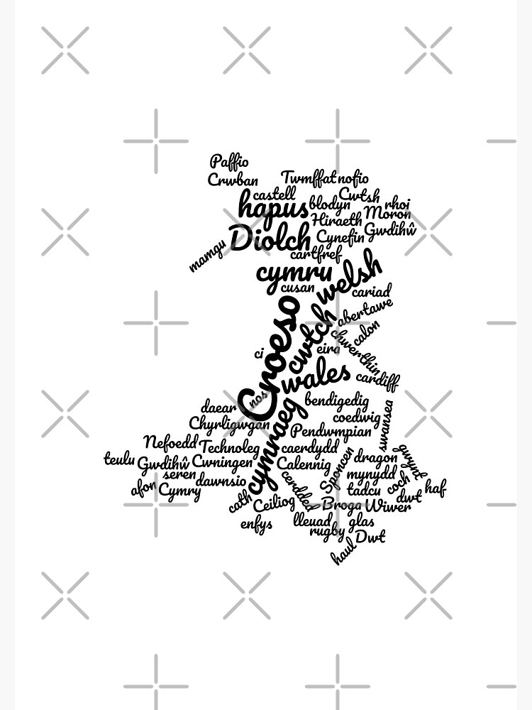 "Wales Map Word Cloud" Spiral Notebook for Sale by juvajay | Redbubble