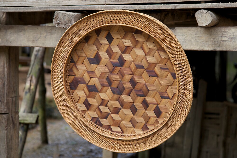 "3D bamboo and rattan table, Laos" by John Spies | Redbubble