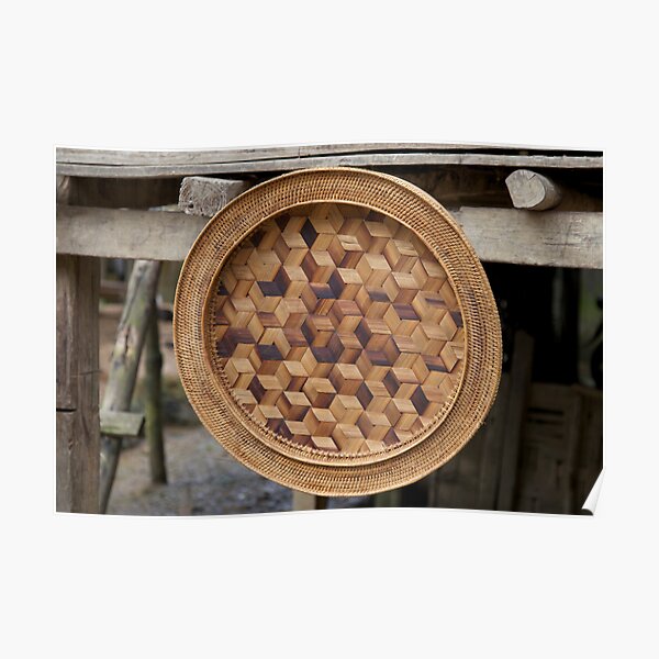 "3D bamboo and rattan table, Laos" Poster by JohnSpies | Redbubble