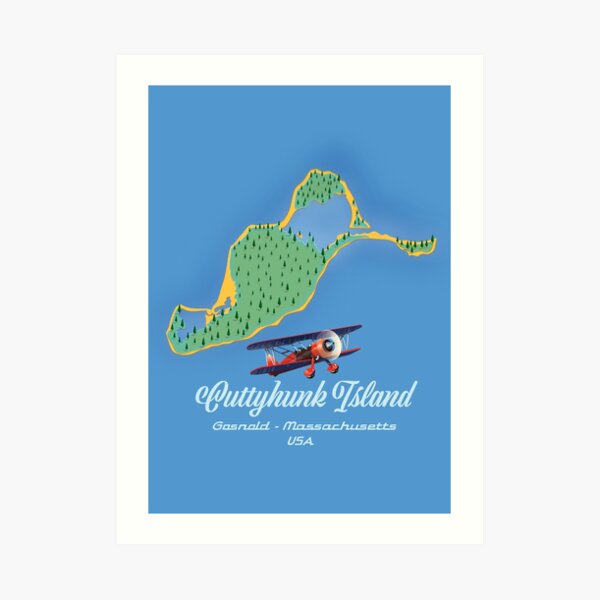"Cuttyhunk island Gosnold, Massachusetts" Art Print by vectorwebstore ...
