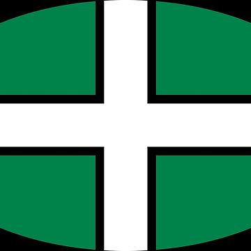 "Devon Flag Car Sticker Oval Shape" Sticker for Sale by youokpun ...